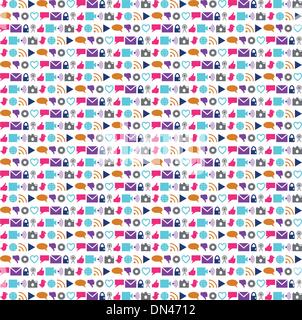 Social Media Technology Pattern Background Vector Illustration Design