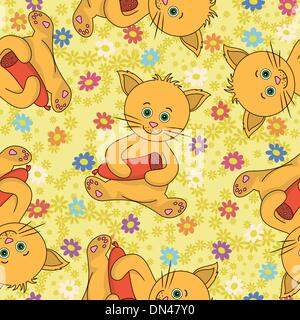 illustration of the fat cat with a sausage Stock Vector Image & Art - Alamy