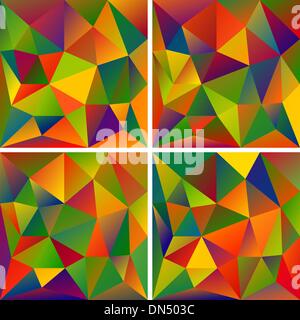 Set of geometric backgrounds. Abstract gradient patterns from small ...