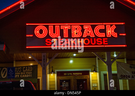 Outback Steakhouse Restaurant Sign Stock Photo - Alamy