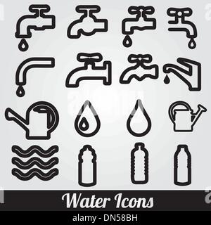Water related icons set Stock Vector Image & Art - Alamy