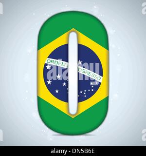 Brazil Flag Brazilian Alphabet Letters Words Stock Vector Image & Art ...