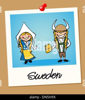 group of people with instant photo of man character Stock Vector Image ...