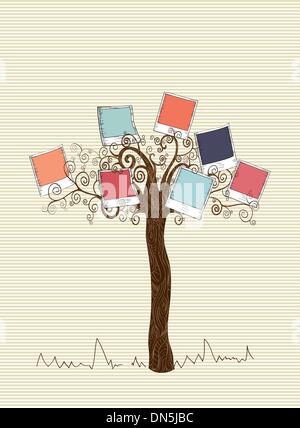 Vintage colors instant photo tree Stock Vector Image & Art - Alamy