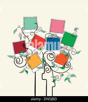 Vintage colors instant photo tree Stock Vector Image & Art - Alamy