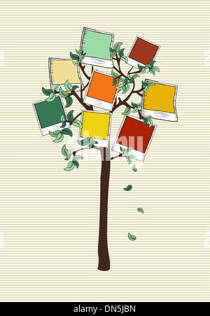 Vintage colors instant photo tree Stock Vector Image & Art - Alamy