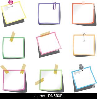Office paper sheet pin with shadow isolated on a transparent background ...