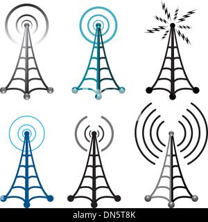 radio tower symbols Stock Vector Image & Art - Alamy