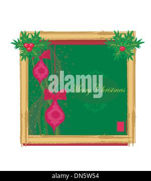 Christmas Framework - retro style card. vector illustration Stock ...