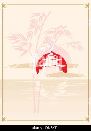 bamboo vertical ornament Stock Vector Image & Art - Alamy