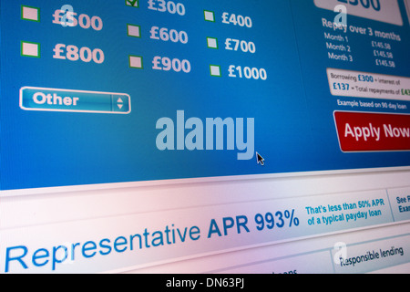 Screenshot of ResetLoans website showing high interest of 278% APR on ...