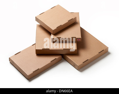 Cardboard boxes with a shallow depth Stock Photo - Alamy