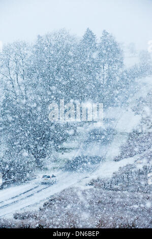 Epynt Range, Cambrian Mountains, Wales, UK. 20th December 2013. After ...