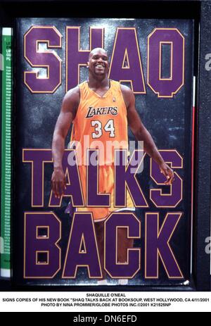 Apr. 11, 2001 - SHAQUILLE O'NEAL.SIGNS COPIES OF HIS NEW BOOK ''SHAQ ...