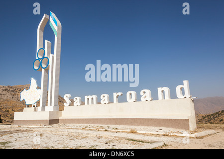 Samarqand sign, Samarkand, Uzbekistan Stock Photo - Alamy