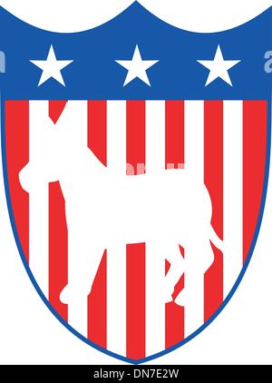 Illustration of a democrat donkey mascot of the democratic party Stock ...