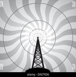Communication radio transmission tower with waves web icon symbol Stock Vector Image & Art - Alamy
