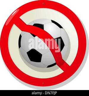 soccer football sport forbidden sign sticker Stock Vector Image & Art ...