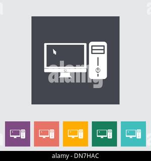 Black computer keyboard icon, flat style Stock Vector Image & Art - Alamy