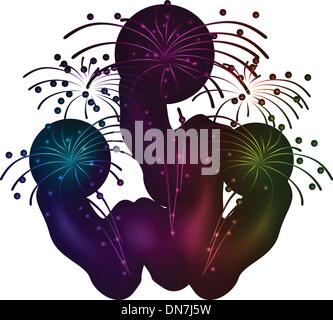 Illustration awesome salute background with light effect - vector Stock ...