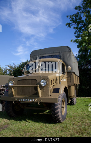 Truck USA Army WW2 vehicle. Coffee War reconstruction site with vintage ...