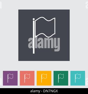 Flag flat single icon Stock Vector Image & Art - Alamy
