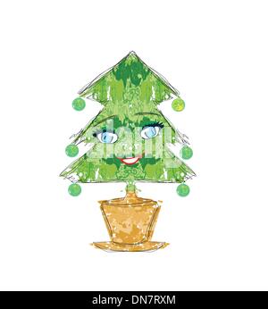 Lowbrow tree vector illustration. Doodle of forest plant graphic Stock ...