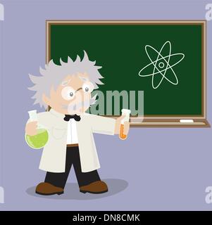 Funny scientist experiment in laboratory illustration Stock Vector ...