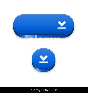 Two blue buttons vector illustration Stock Vector Image & Art - Alamy