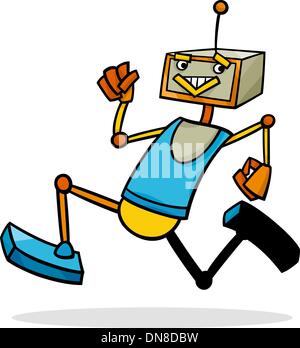 cartoon running robot Stock Vector Image & Art - Alamy