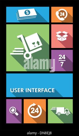 box vector icons for user interface design Stock Vector Image & Art - Alamy