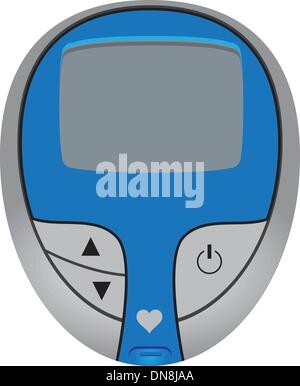 Blood glucose meter measuring sugar test control device. Electronic ...