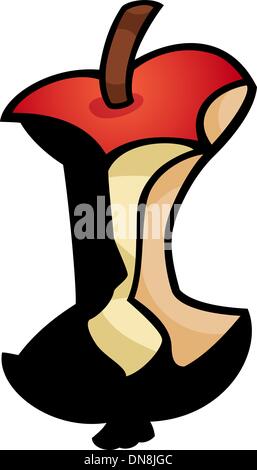 Cartoon Illustration of Apple Core Clip Art Stock Vector Image & Art ...