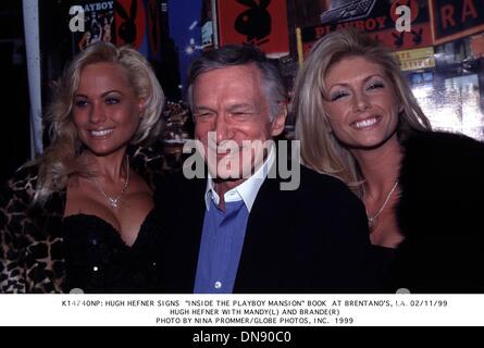 Feb. 11, 1999 - K14740NP: HUGH HEFNER SIGNS INSIDE THE PLAYBOY MANSION ...