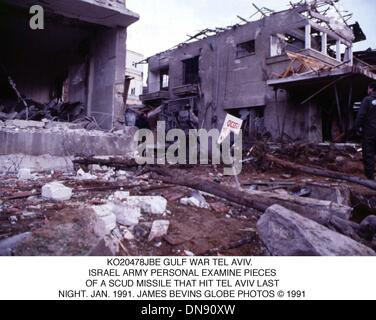 Gulf War Israel Feb 1991 People take cover during air raid shelter at ...