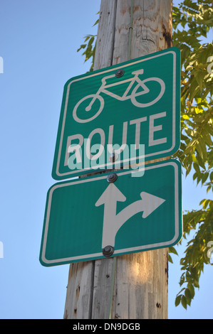 Canadian road signs for motorists and cyclists Stock Photo - Alamy