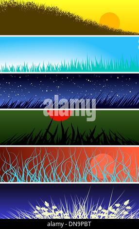 Collection of natural banners with grass Stock Vector Image & Art - Alamy