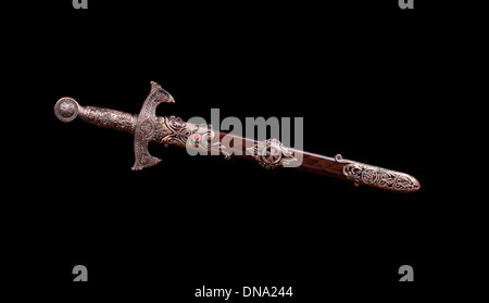 Ornate Dagger Sword Isolated on a White Background Stock Photo - Alamy
