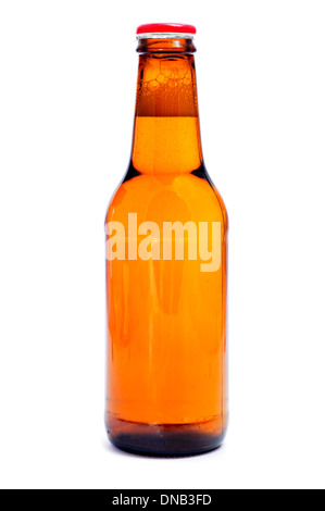 closeup of a refreshing bottle of beer on a white background Stock ...