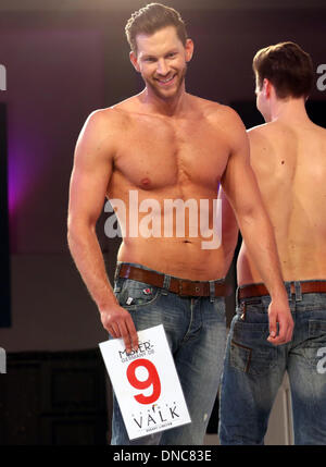Mister Germany 2014 Oliver Sanne from Duesseldorf (M), second-placed ...