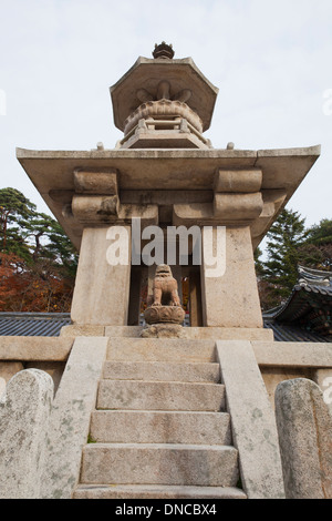 The stone pagoda Dabotap at Gyeongju National Museum in Gyeongsangbuk ...