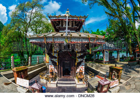Barahi Hindu Temple, Phewa Lake, Pokhara, Nepal Stock Photo: 145442923 ...