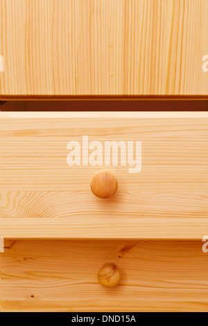 Wooden cabinet drawers with detailed natural wood texture. Home ...