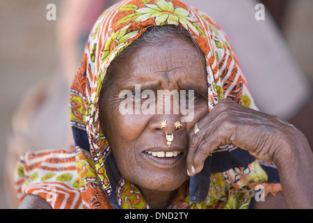 Portrait of an Oriyan woman, Bhuvaneshwar, Orissa, India Stock Photo ...