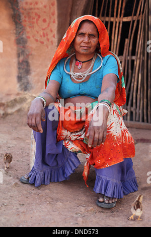 Bhil woman, Bhil Tribe, Madhya Pradesh, India Stock Photo - Alamy