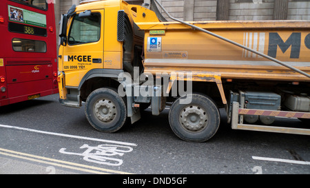 HGV road marking in London UK Stock Photo - Alamy