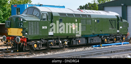 Class 37 diesel locomotive restored at Caledonian Railways. Sitting at ...