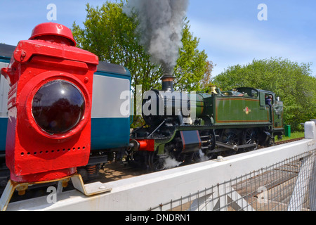 Steam tank engine locomotive 4141 & passenger train at platform on ...