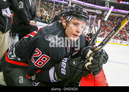 Carolina Hurricanes right wing Alexander Semin (28) during the NHL game ...