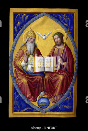 The 'Trinity' illustration from the 15th century Bible Historiale by ...